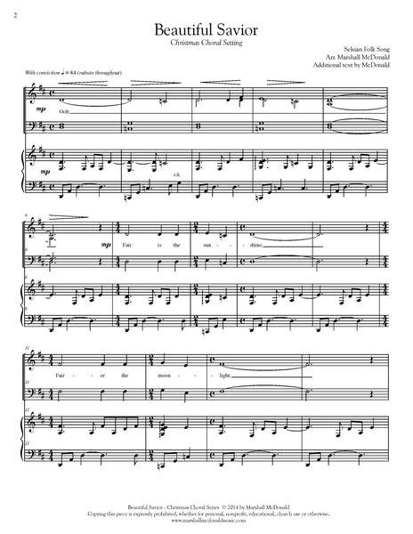 Beautiful Savior - Christmas version (choral SATB) - Marshall McDonald ...