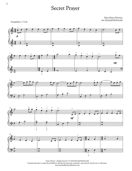 Secret Prayer (simple piano) - Marshall McDonald Music