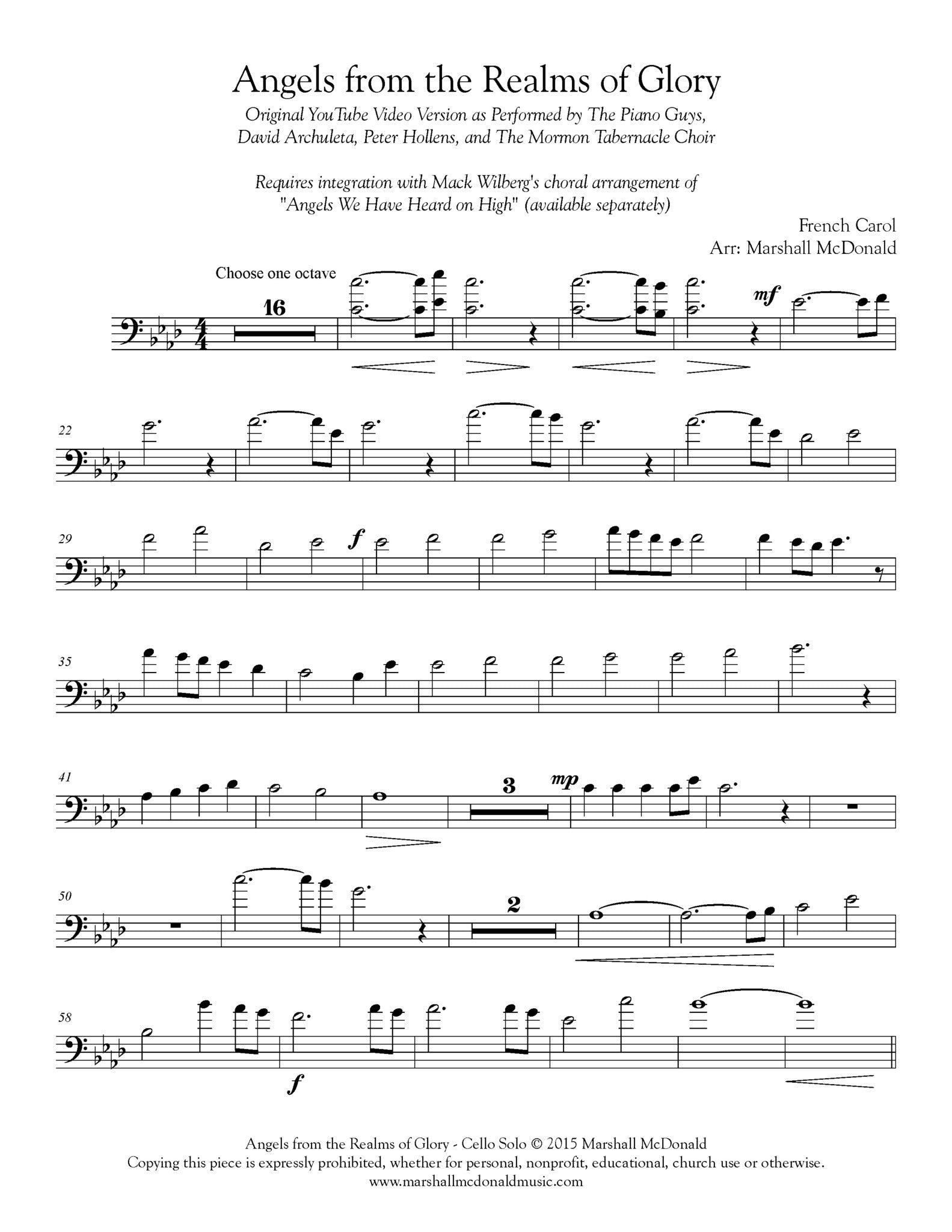 Angels from the Realms of Glory (original version) - Marshall McDonald ...