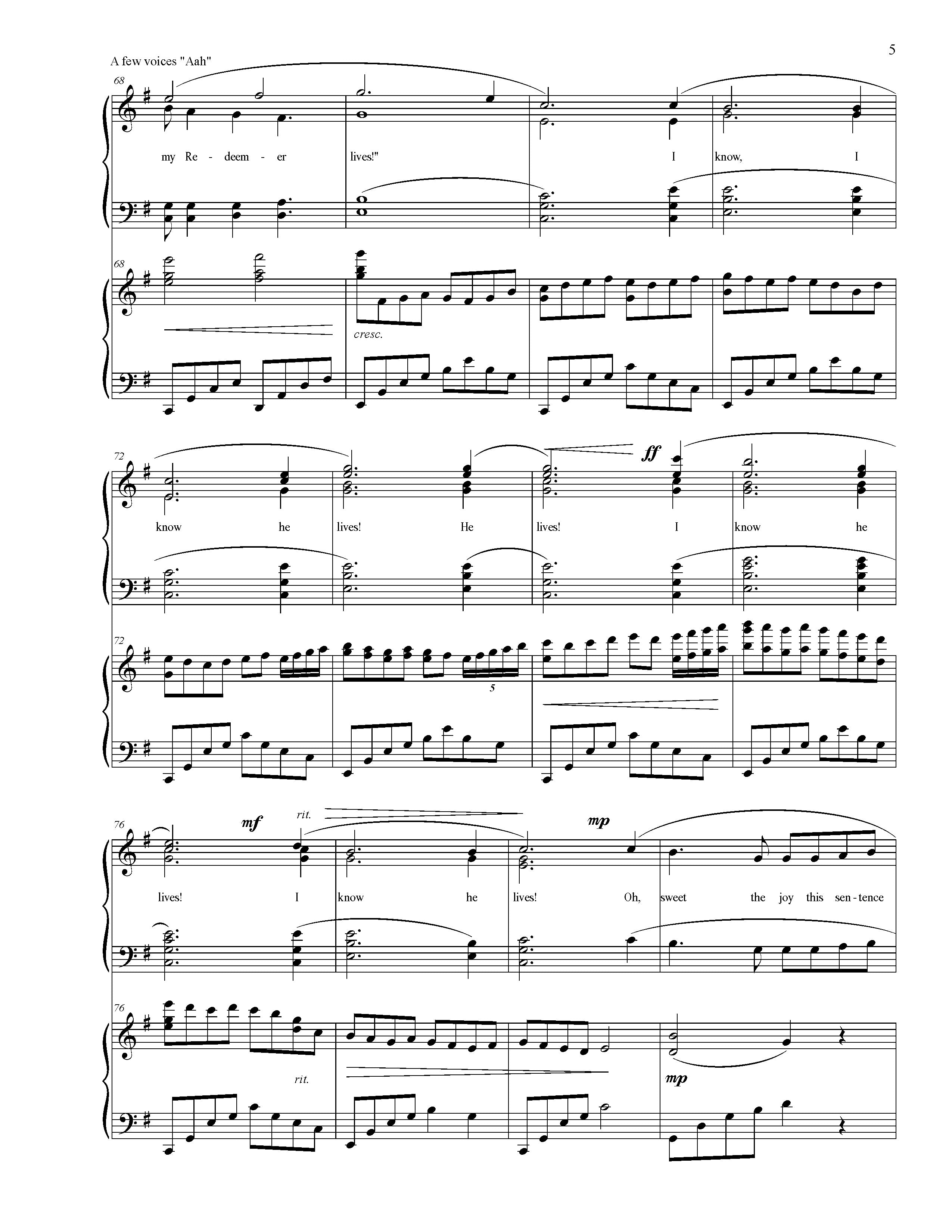 I Know that My Redeemer Lives (choral SATB) - Marshall McDonald Music