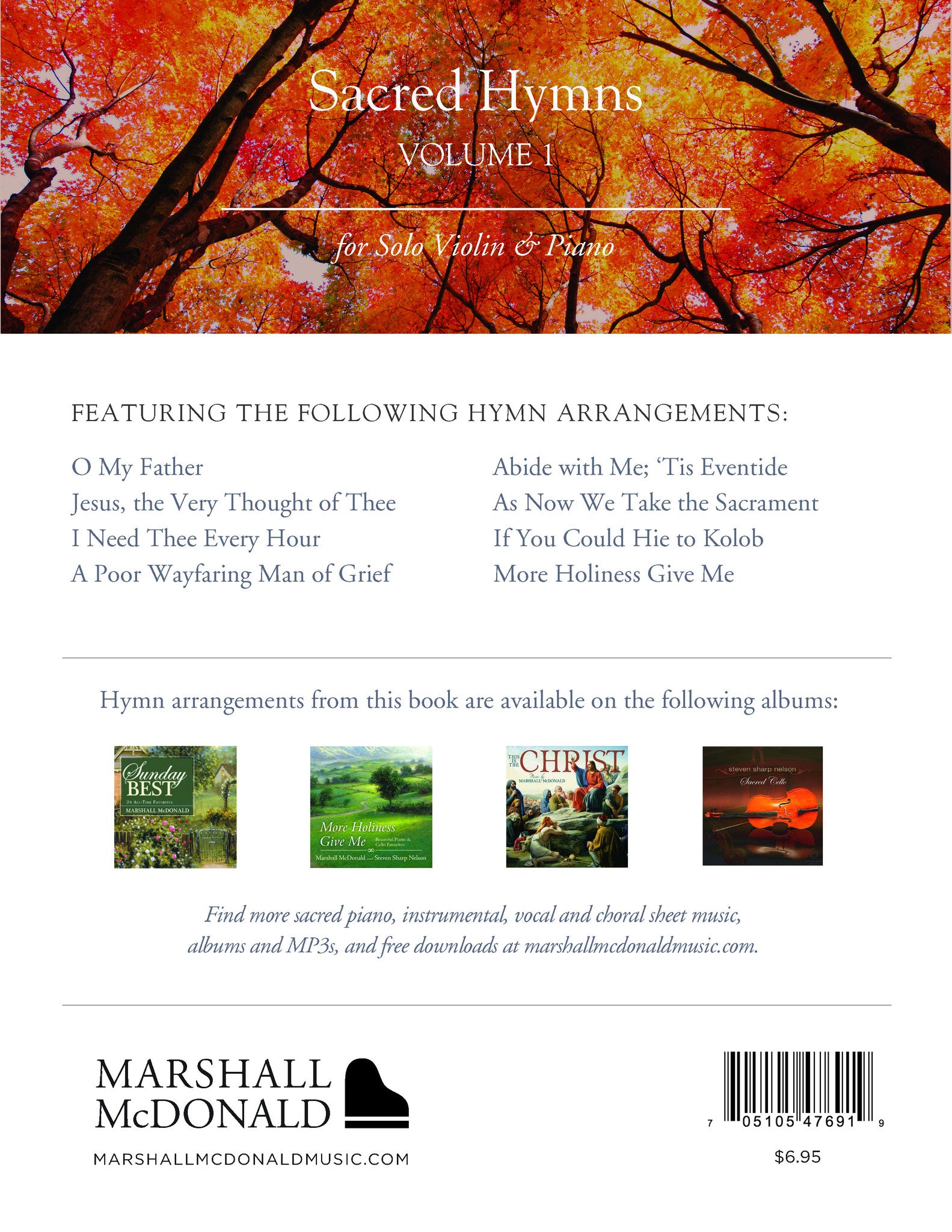 Sacred Hymns, Vol. 1 (violin booklet only) - Marshall McDonald Music