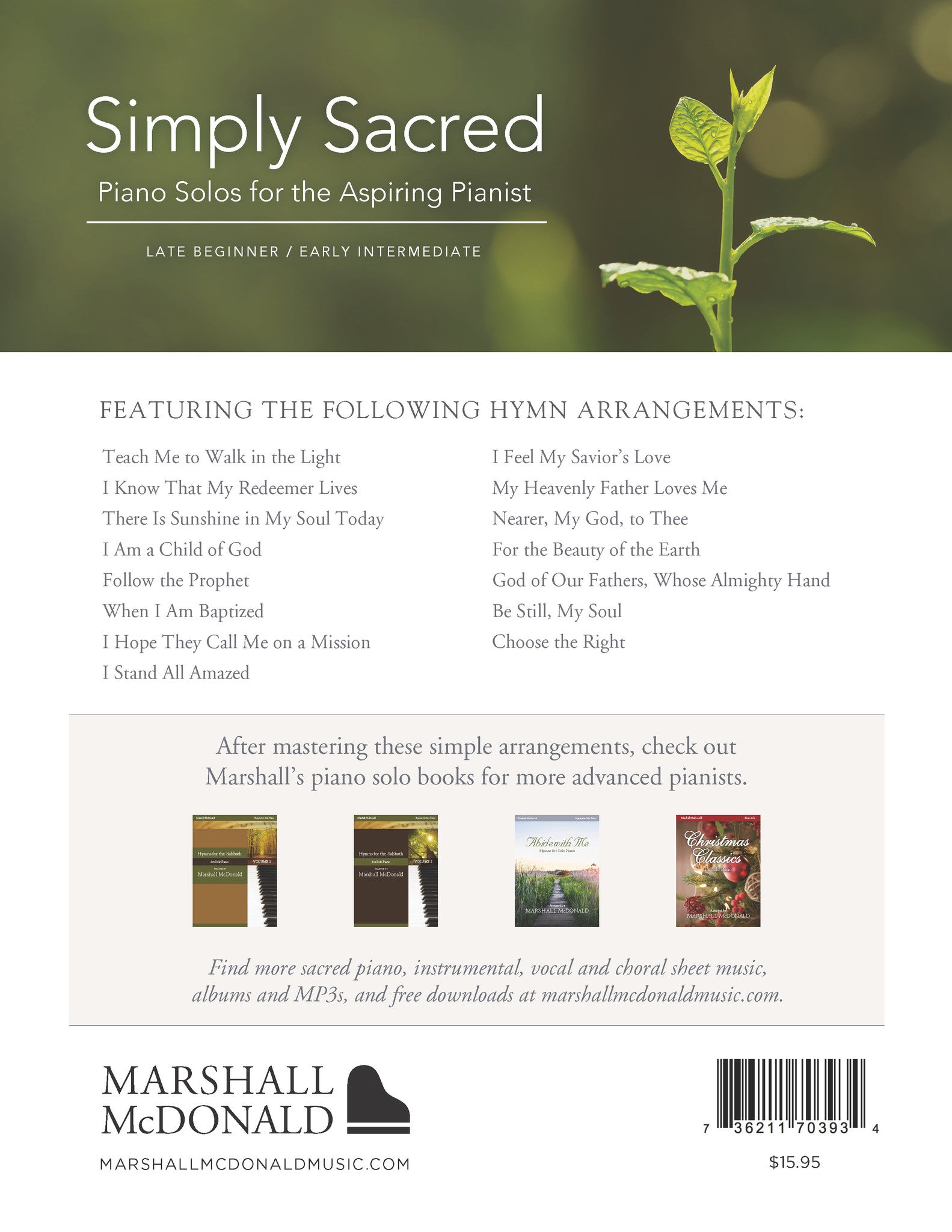 Simply Sacred (piano solo book) - Marshall McDonald Music